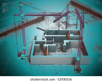 3d Plan Drawing Stock Illustration 52930156