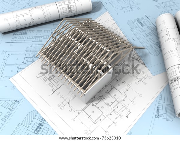 3d Plan Drawing Stock Illustration 73623010 | Shutterstock