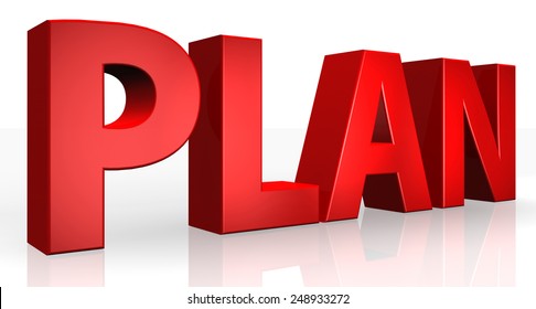 3d Plan Word On White Isolated Stock Illustration 325990724 | Shutterstock
