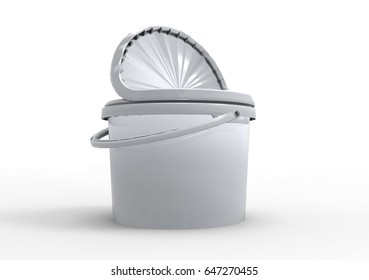 3d Plastic Paint Box Packaging Stock Illustration 647270455