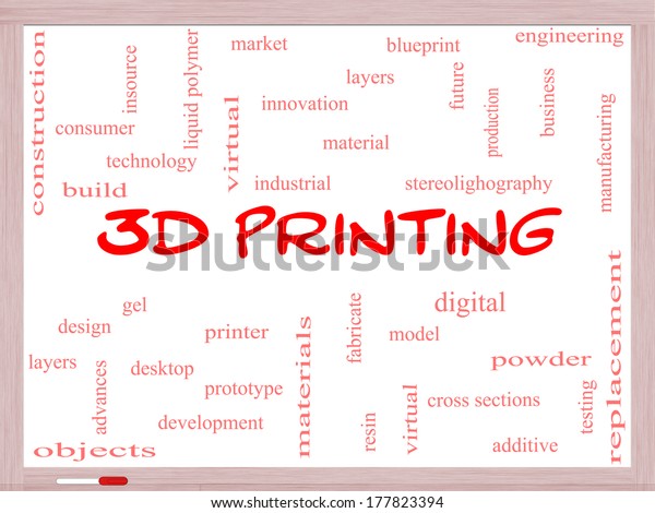 3d Printing Word Cloud Concept On Stock Illustration 177823394 ...