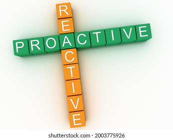 3d Proactive Reactive Word Cloud On Stock Illustration 2003775926 ...