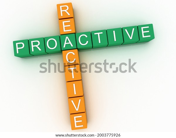 3d Proactive Reactive Word Cloud On Stock Illustration 2003775926 ...