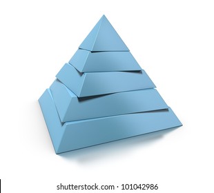 3d Pyramid Blue Tone Two Levels Stock Illustration 101953234 | Shutterstock