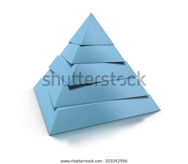 3d Pyramid Five Levels Over White 库存插图 101042986 | Shutterstock