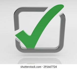 3d Quality Control Check Mark Agreement Stock Illustration 291667724 ...