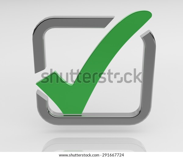 3d Quality Control Check Mark Agreement Stock Illustration 291667724 ...