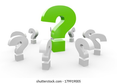 3d Question Mark Concept Green 3 Stock Illustration 179918987 ...