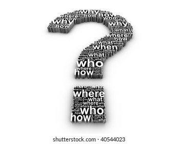 3d Question Mark Made Words On Stock Illustration 40544023 | Shutterstock