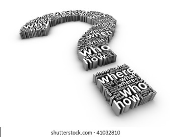 3d Question Mark Made Words On Stock Illustration 41032810 | Shutterstock