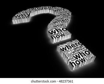3d Question Mark Made Words On Stock Illustration 41032810 | Shutterstock