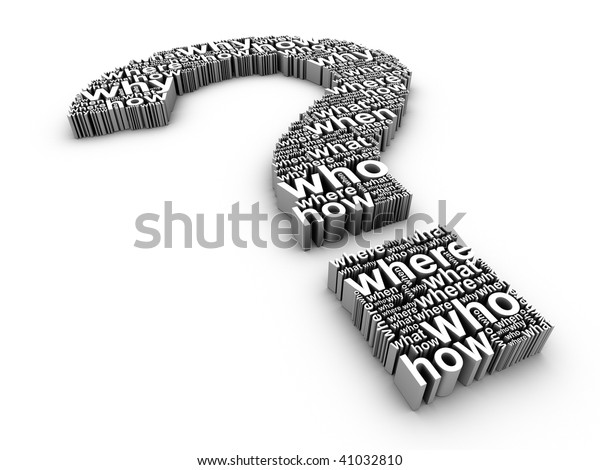 3d Question Mark Made Words On Stock Illustration 41032810 | Shutterstock