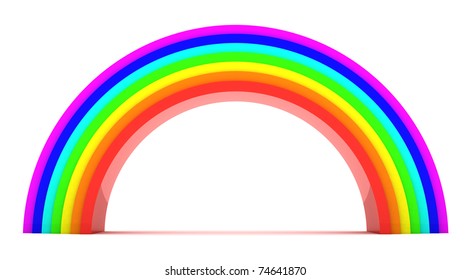 3d Rainbow Isolated On White 스톡 일러스트 46546159 | Shutterstock