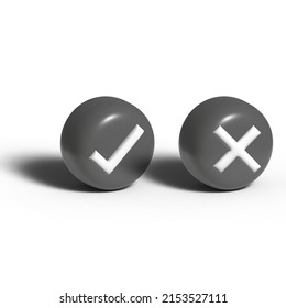 3d Realistic Check Mark Button Vector Stock Illustration 2153527111 ...