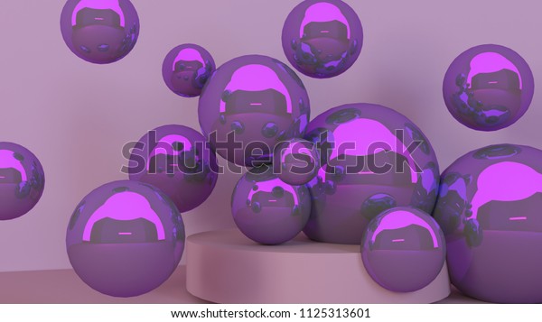 3d Realistic Corner Wall Abstract Scene Stock Illustration 1125313601 ...