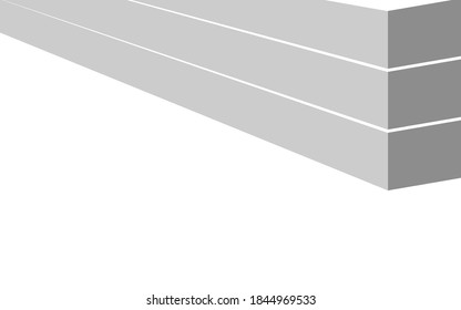 3d Rectangle Background On White Isolated Stock Illustration 1844969533 ...