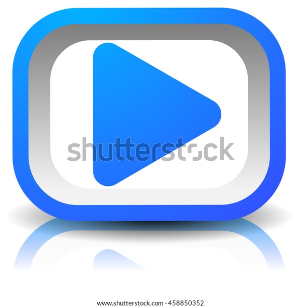 3d Rectangular Play Button Shadow Reflection 库存插图 458850352 | Shutterstock