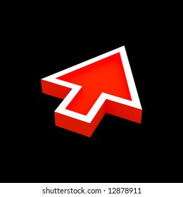 3d Red Arrow Rendered Image Stock Illustration 12878911