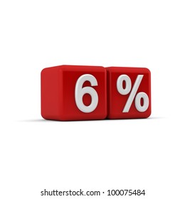 3d Red Blocks White Six Percent Stock Illustration 100075484 | Shutterstock