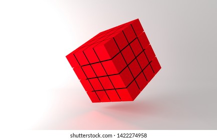 3d Red Cubes 3d Render Illustration Stock Illustration 1422274958 ...