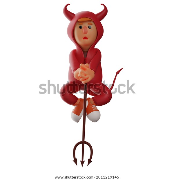 3d Red Devil Cartoon Character Flying Stock Illustration 2011219145 ...