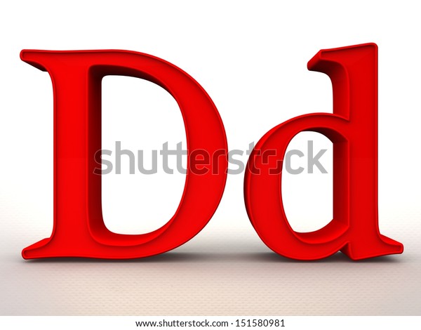 3d Red Letters Big Small On: ilustración de stock 151580981 | Shutterstock