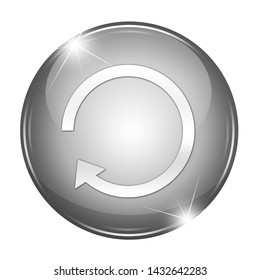 3d Reload Round Button Isolated Stock Illustration 1432642283 ...