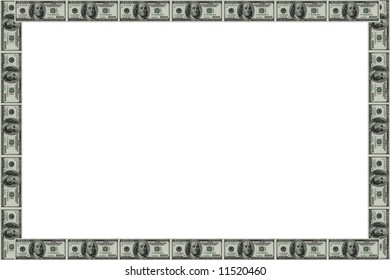 3d Render 100 Dollar Bill Frame: stockillustratie 10621075 | Shutterstock