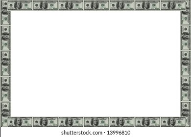 3d Render 100 Dollar Bill Frame: ilustración de stock 10924765