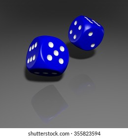 3d Render 2 Rolling Blue Dice Stock Illustration 355823594 | Shutterstock
