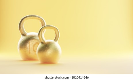 3d Render 2 Weight Lifting Objects Stock Illustration 1810414846 ...