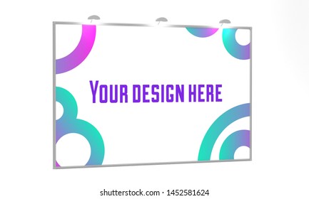 3d Render 2x3 Backdrop Mockup Realistic Stock Illustration 1452581624 ...