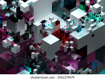 3d Render Abstract Art 3d Background Stock Illustration 1961279479 ...