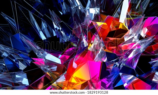 3d Render Abstract Art 3d Background Stock Illustration 1829193128 ...
