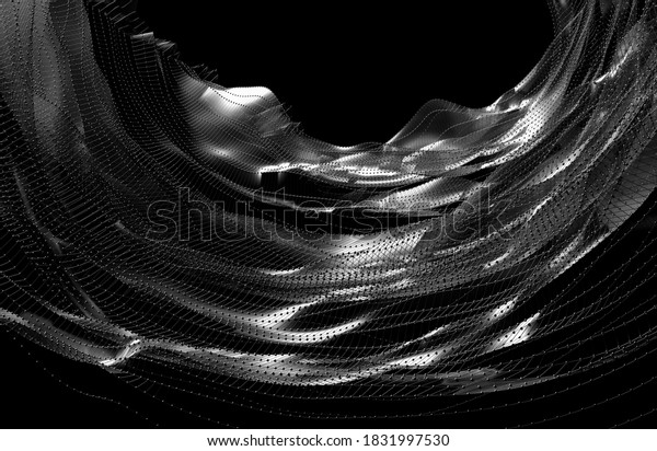 3d Render Abstract Art Black White Stock Illustration 1831997530 ...