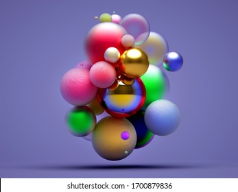 3d Render Abstract Art 3d Composition Stock Illustration 1700879836 ...