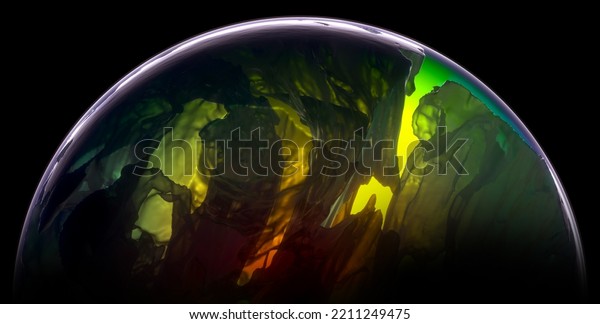 3d Render Abstract Art Part Ball Stock Illustration 2211249475