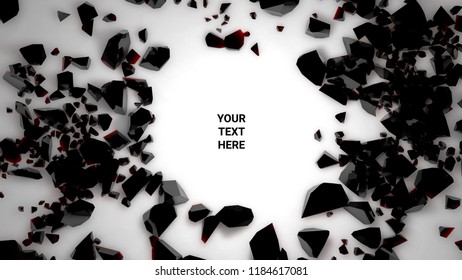 3d Render Abstract Background Cracked Stone Stock Illustration ...