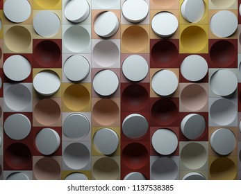3d Render Abstract Background Made Repeatable Stock Illustration ...