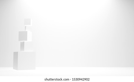 3d Render Abstract Background Standing Cubic Stock Illustration ...