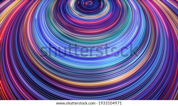 3d Render Abstract Background Vortex Lines Stock Illustration ...