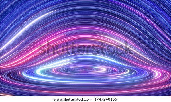 3d Render Abstract Cosmic Circle Background Stock Illustration ...