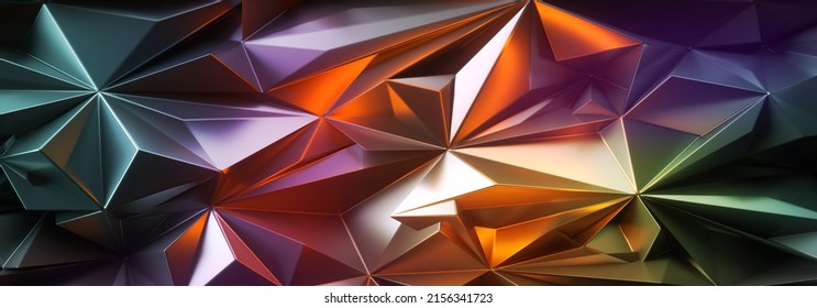 3d Render Abstract Crystal Background Illuminated Stock Illustration ...