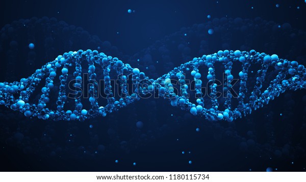 3d Render Abstract Dna Strand Made 스톡 일러스트 1180115734 | Shutterstock