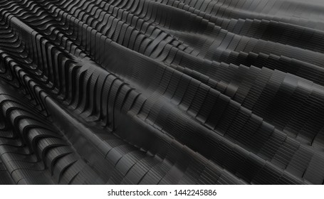 3d Render Abstract Geometry Background Silver Stock Illustration ...