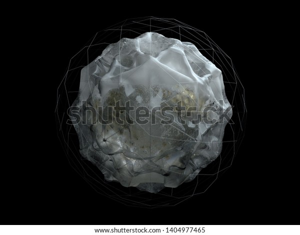 3d Render Abstract Hexagon Ball Wire Stock Illustration 1404977465 ...