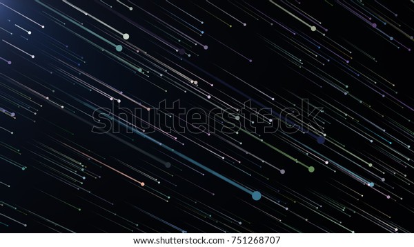 3d Render Abstract Meteor Shower Background Stock Illustration ...