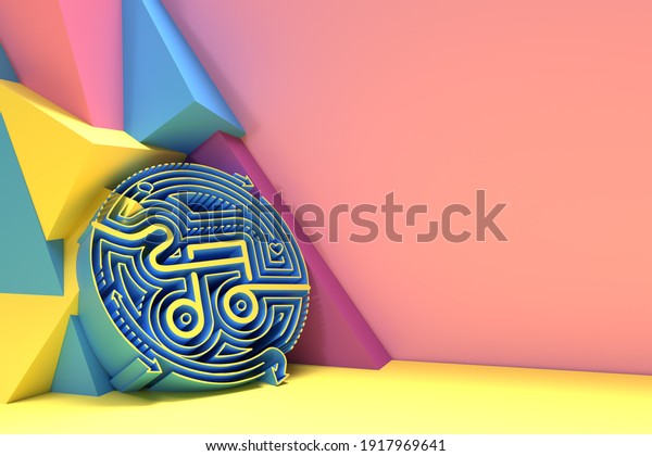 3d Render Abstract Music Note Banner Stock Illustration 1917969641 ...