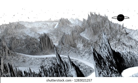 3d Render Abstract Planet Surface Very Stock Illustration 1283021257 ...