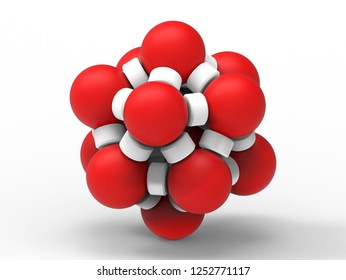 3d Render Abstract Red Molecule Stock Illustration 1252771117 ...